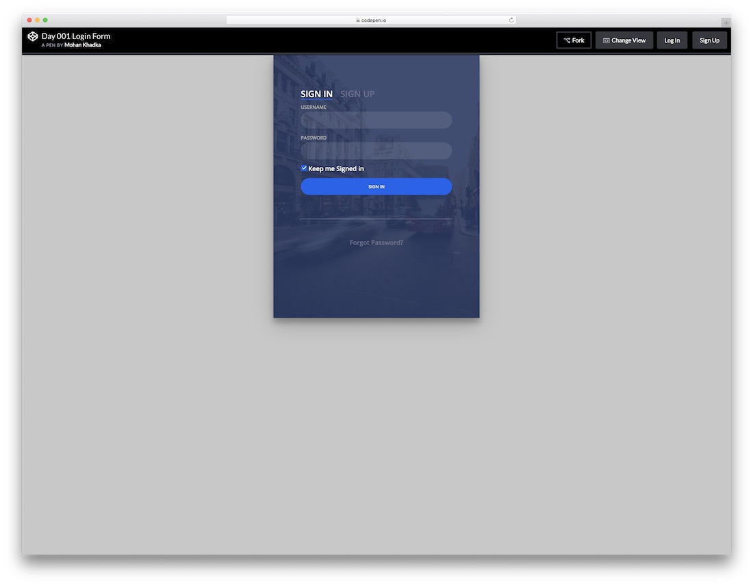 30 Formulários de Login HTML5 e CSS3 Gratuitos